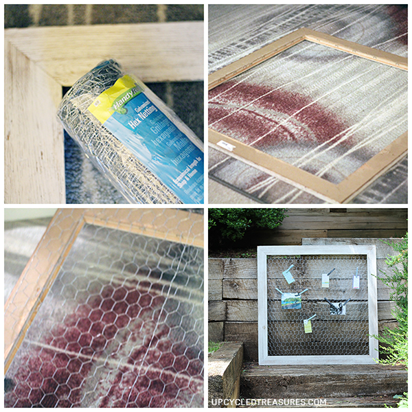 DIY Chicken Wire Photo Frame - Upcycled Treasures