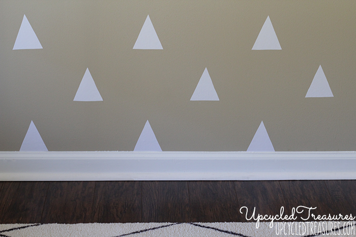 DIY Triangle Accent Wall for Less than $3 MountainModernLife.com