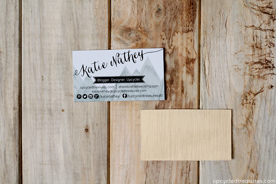 Upcycled DIY Business Cards with Contact Paper
