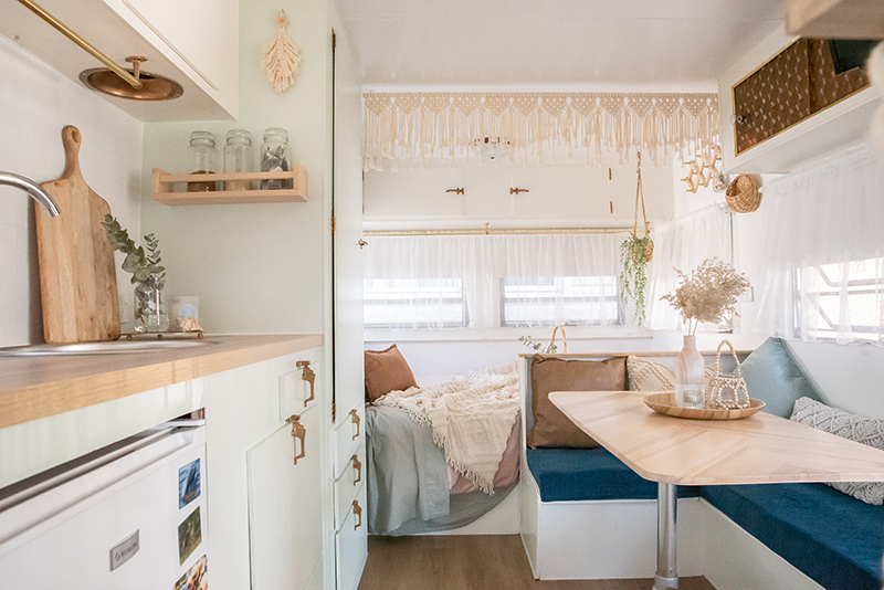 A renovated vintage caravan provides the perfect glamping getaway for ...